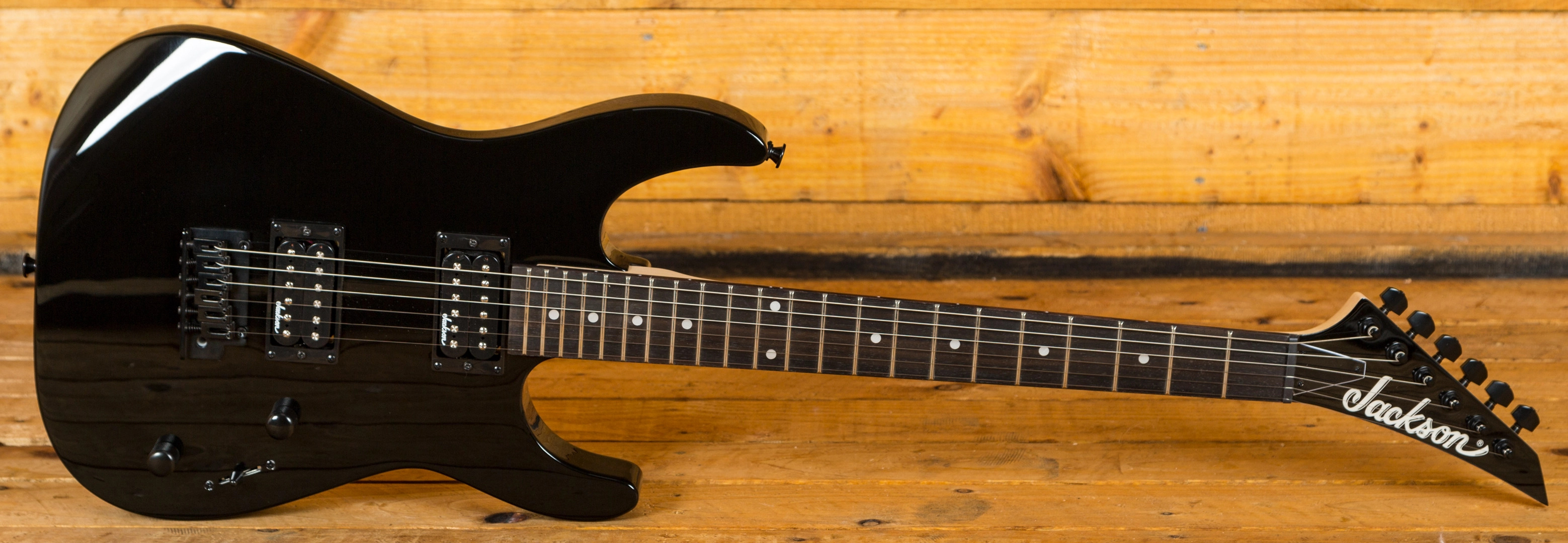 Jackson JS11 Dinky Gloss Black Electric - Peach Guitars