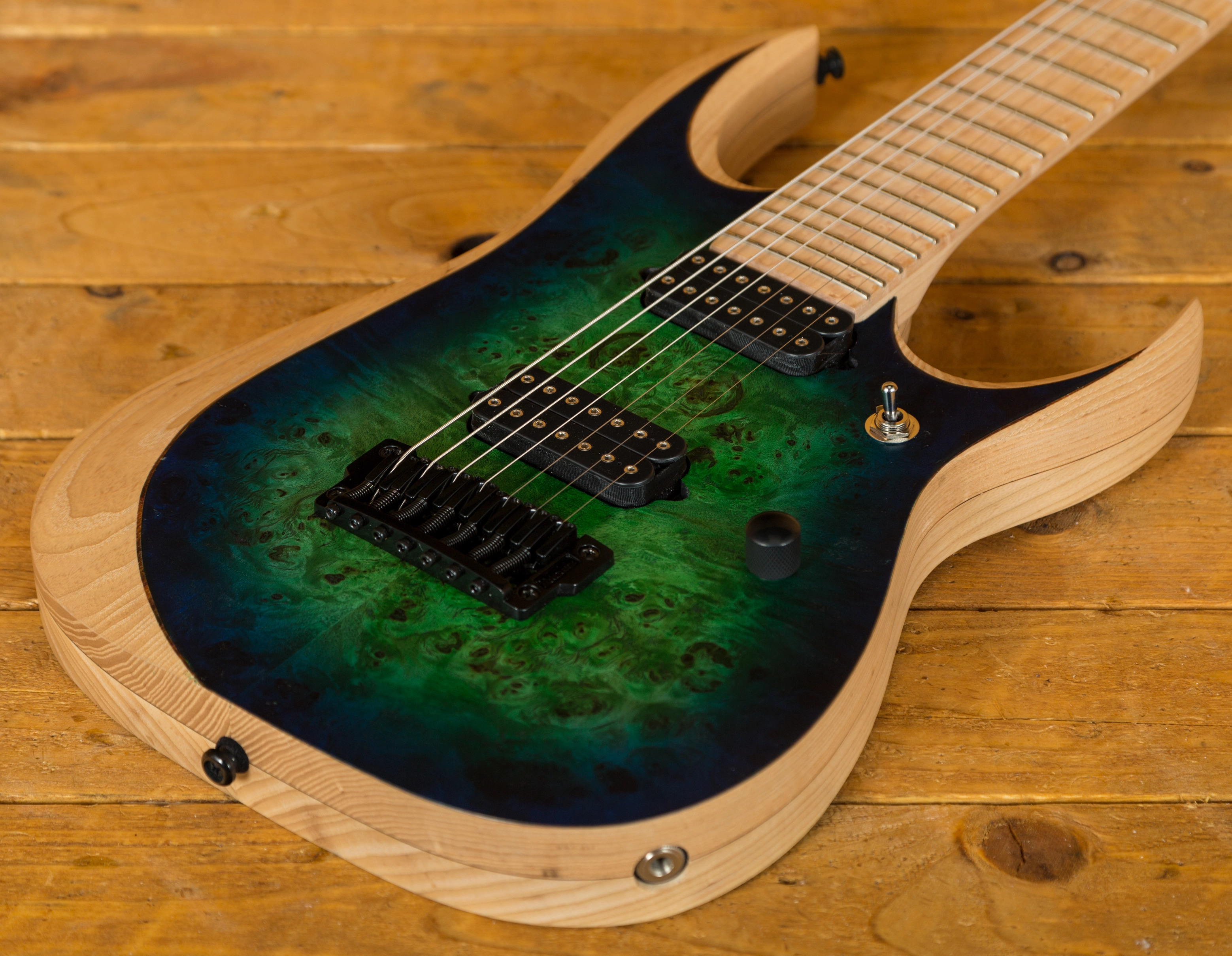 Ibanez RGDIX7MPB-SBB 7 String in Surreal Blue Burst - Peach Guitars