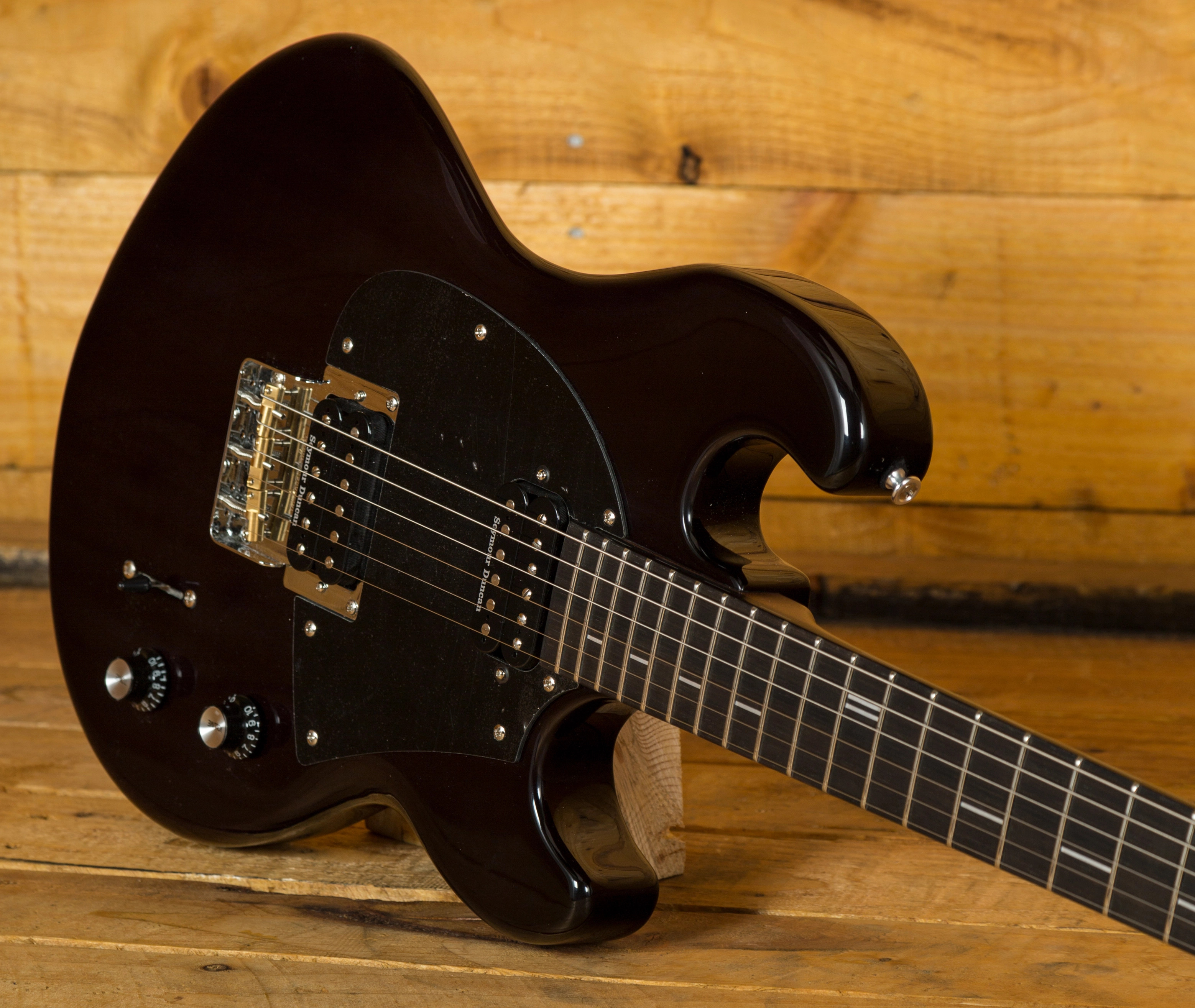 Shergold Masquerader HH - Black - Peach Guitars