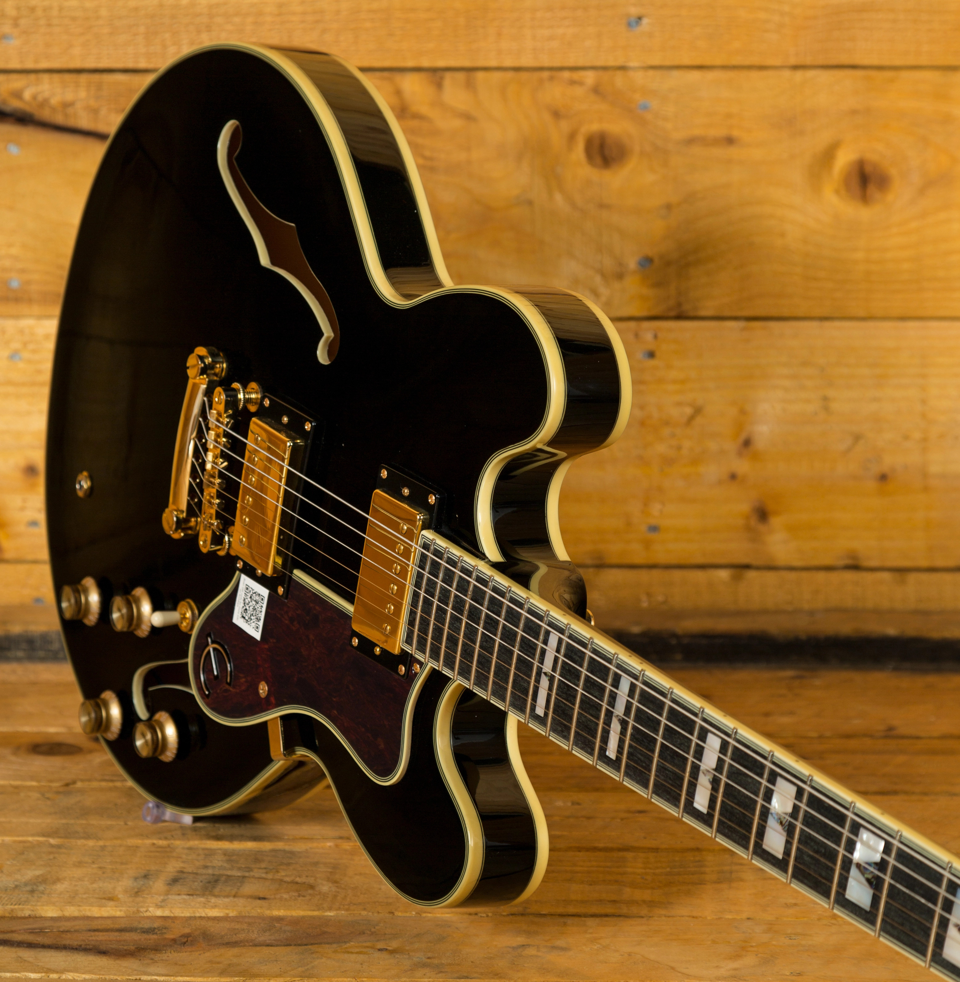 Epiphone Sheraton II Pro Ebony - Peach Guitars