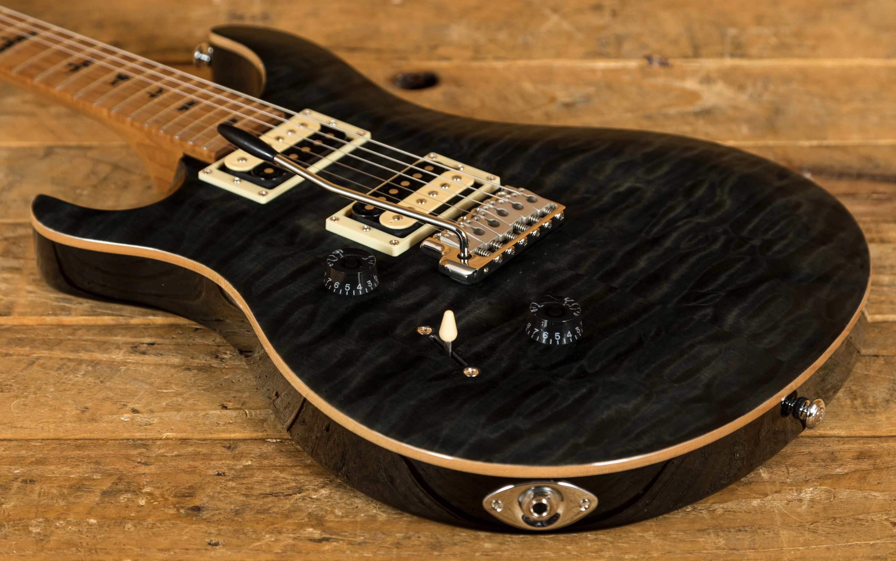 PRS SE Custom 24 Quilt Grey Black Torrified Maple Ltd LH - Peach Guitars