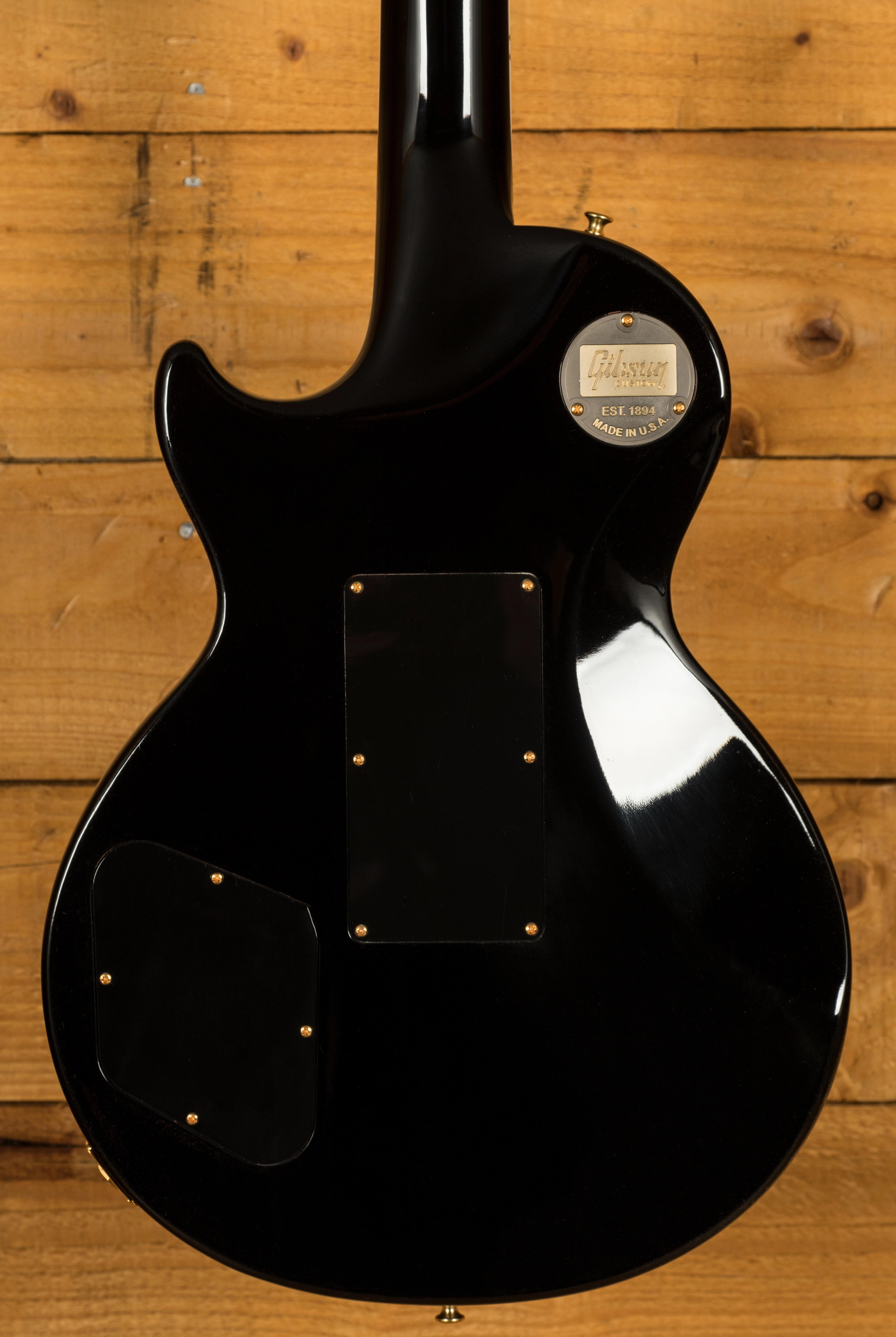 Gibson Custom Modern Les Paul Axcess Custom Ebony Gold w/floyd - Peach ...