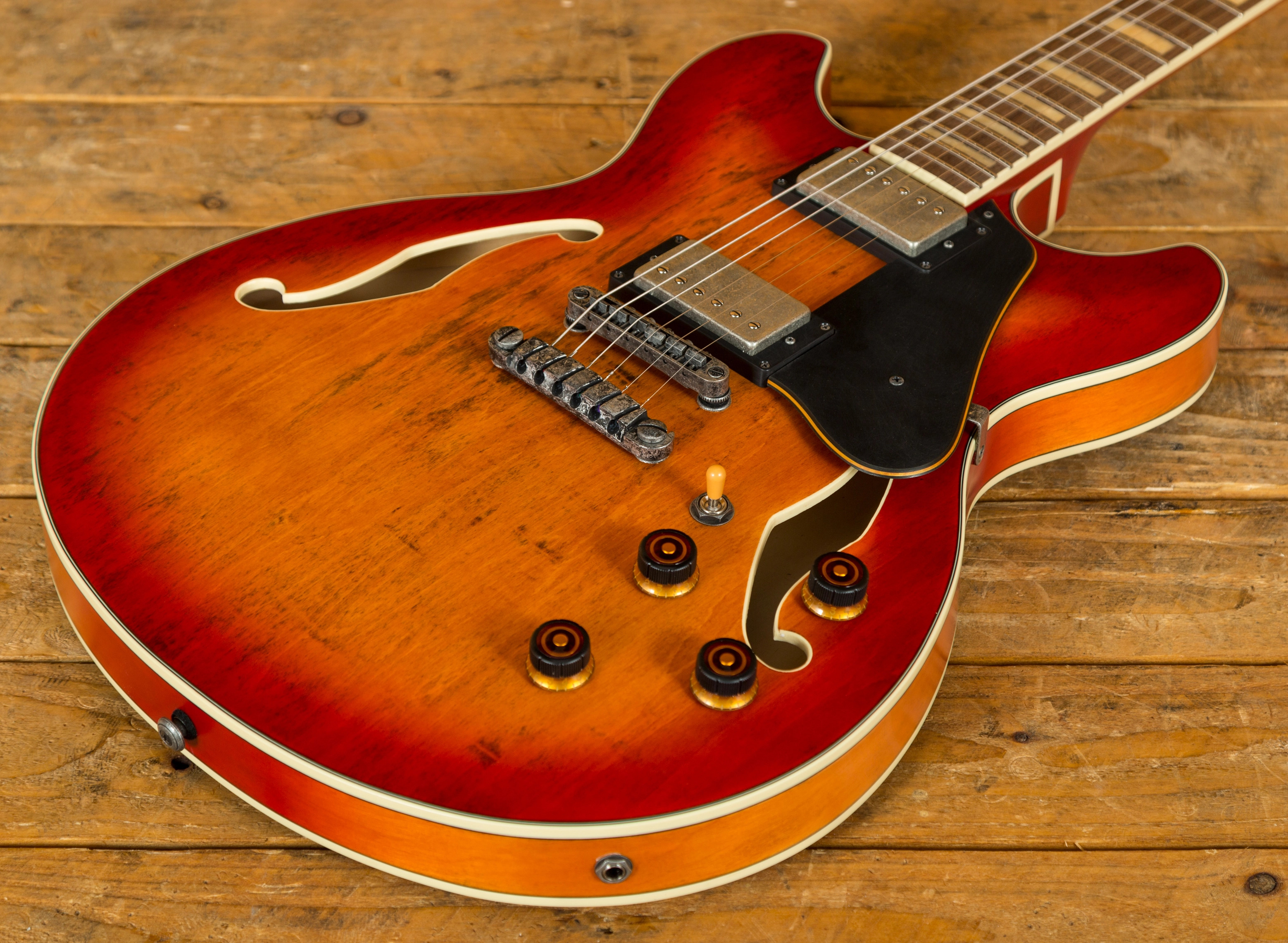 Ibanez 2019 ASV73-VAL Vintage Amber Burst - Peach Guitars