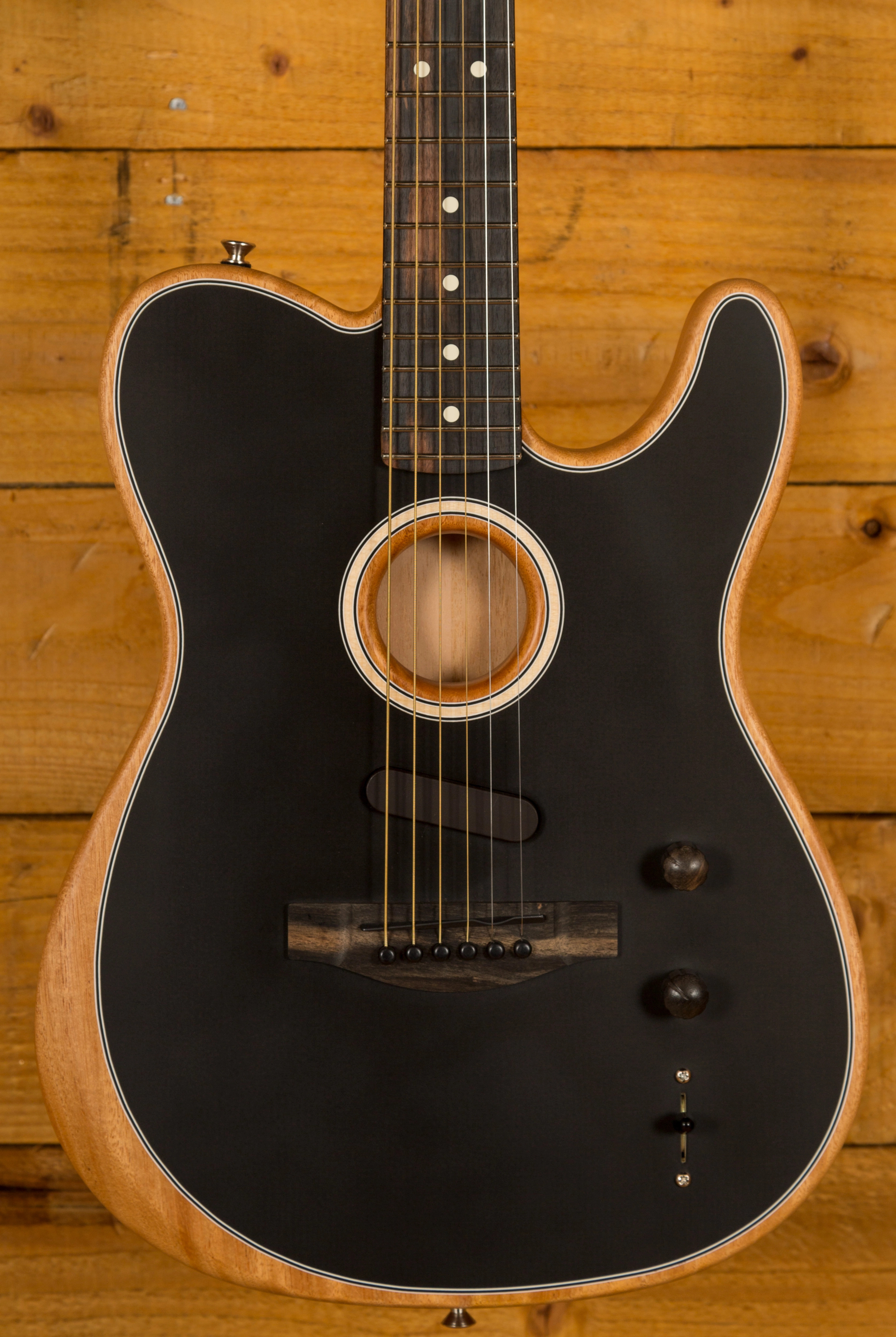 Fender Acoustasonic Tele Black - Peach Guitars
