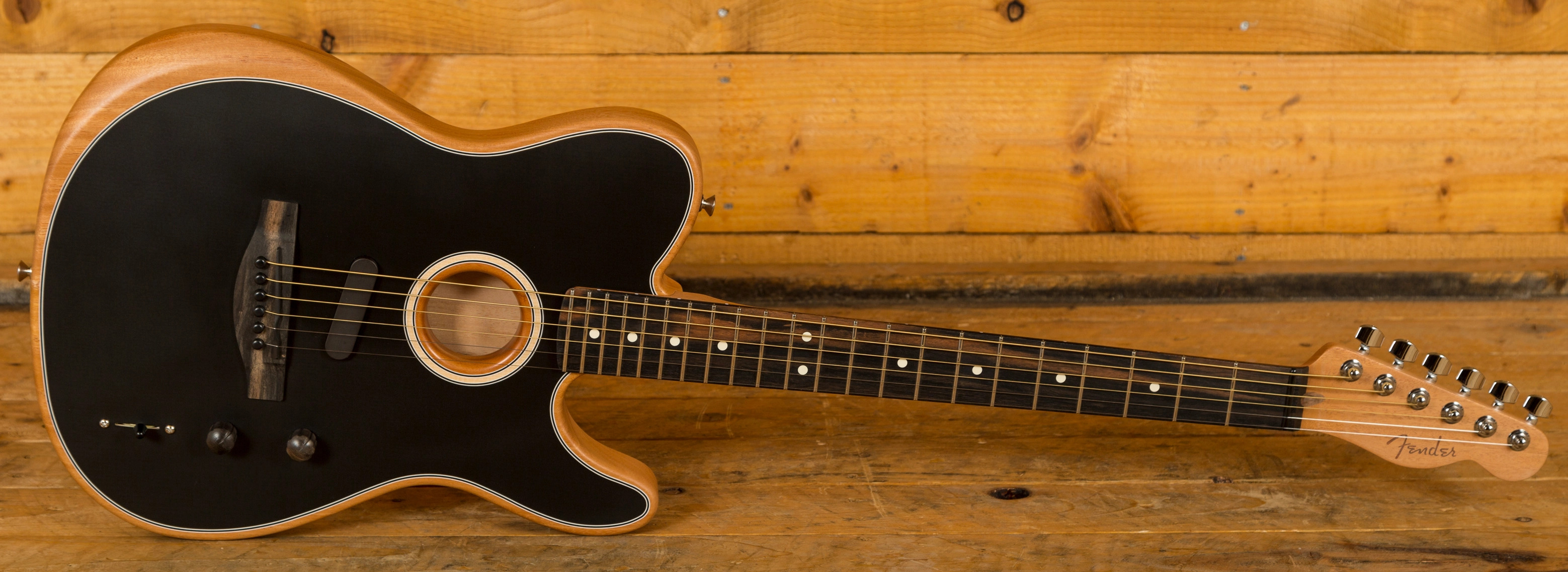 Fender Acoustasonic Tele Black - Peach Guitars