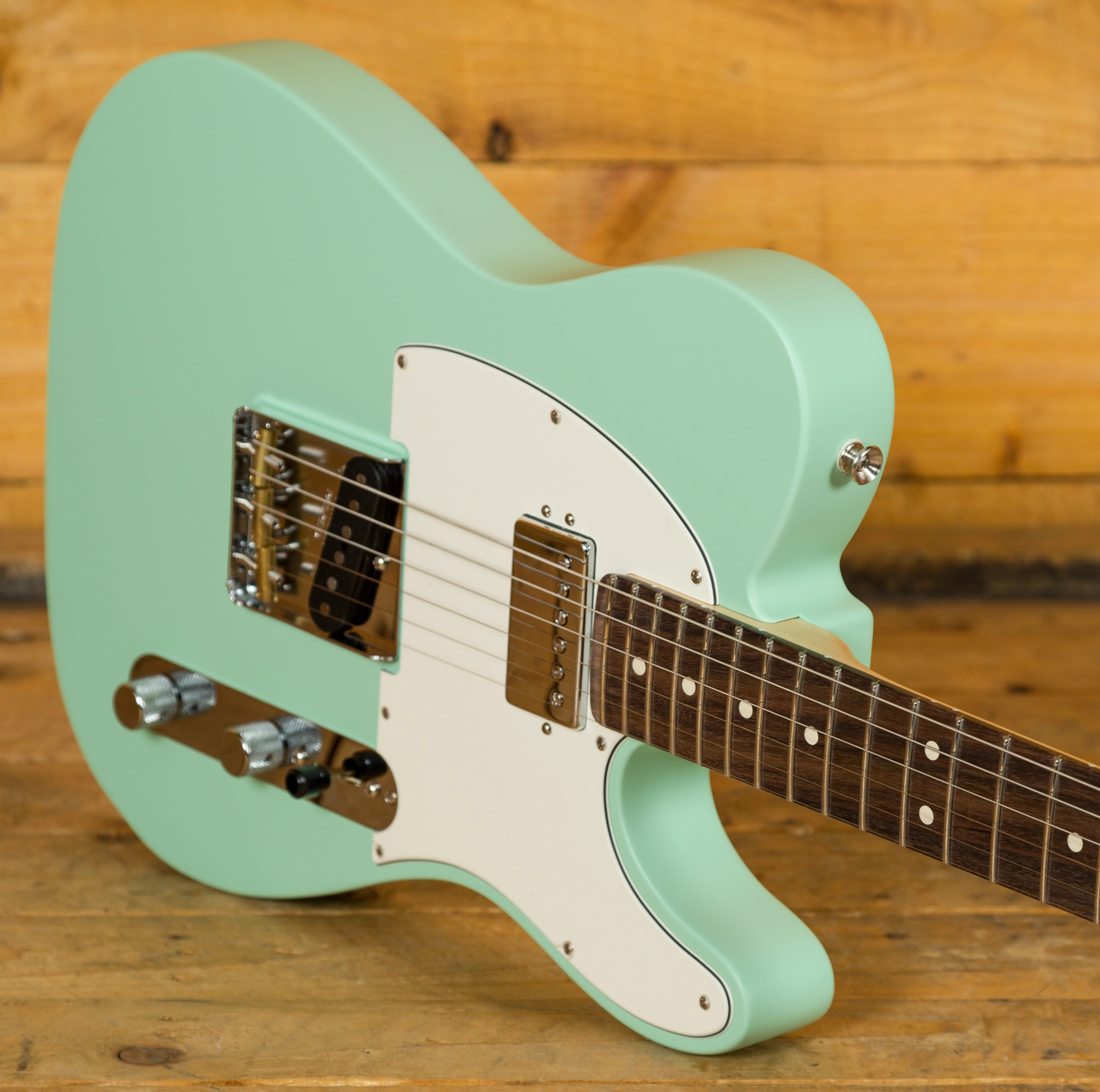 Fender American Performer Tele Rosewood Satin Surf Green - Peach Guitars