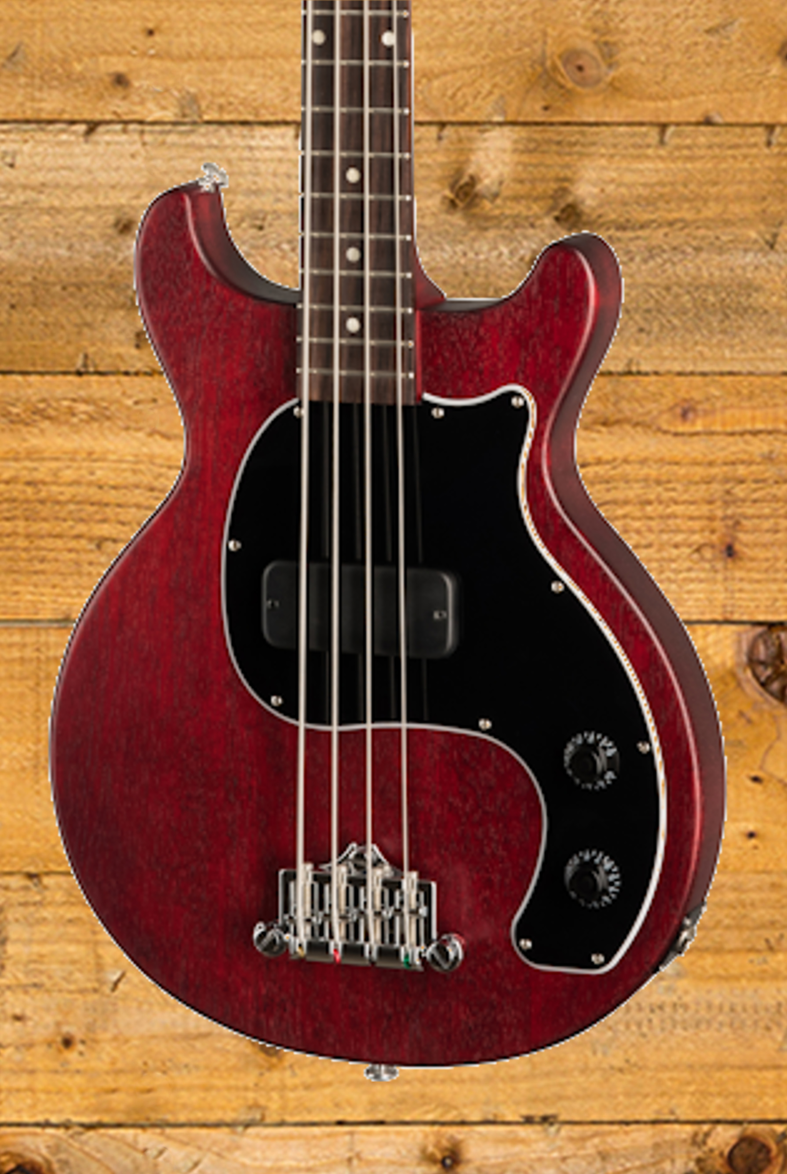 Gibson Les Paul Junior Tribute DC Bass - Worn Cherry - Peach Guitars