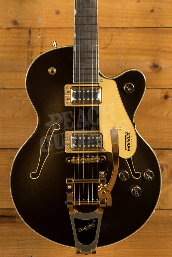 Gretsch G5655tg Electromatic Center Block Jr Black Gold Peach Guitars