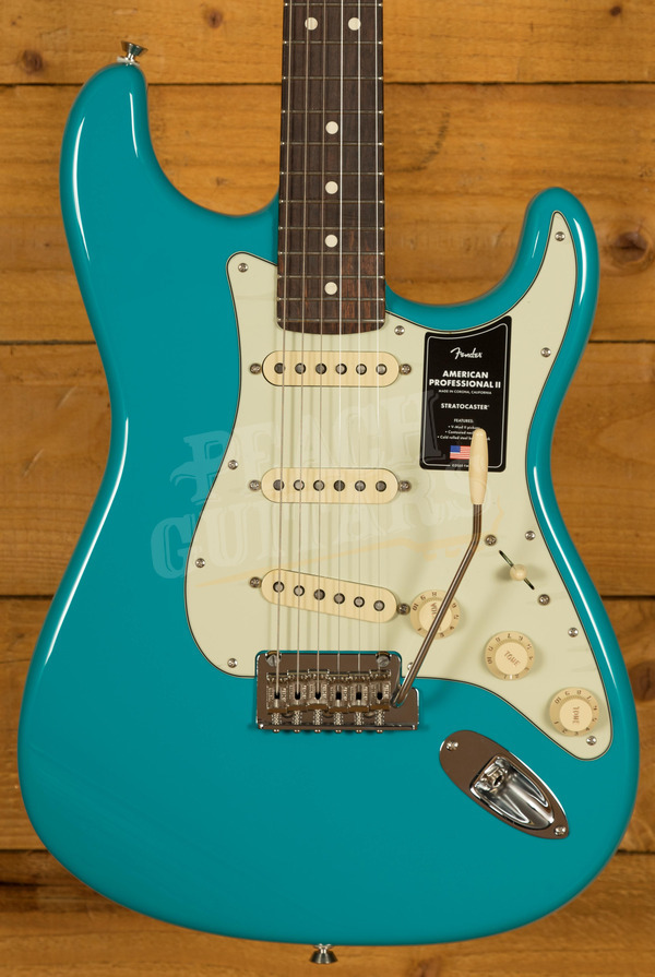 Fender Professional II Stratocaster Miami Blue Rosewood - Peach Guitars