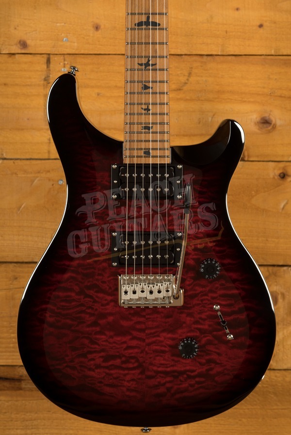 PRS SE Custom 24 Quilt Fire Red Torrified Maple Neck Ltd - Peach Guitars