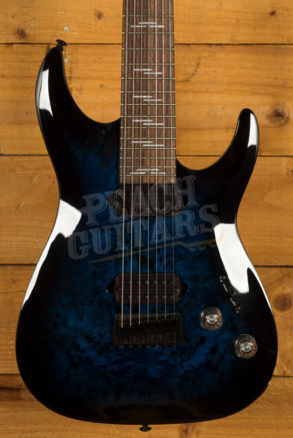 Schecter Omen Elite-7 | 7-String - See-Thru Blue Burst