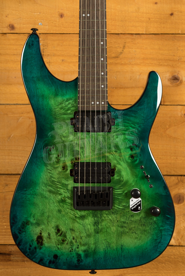 Schecter C-6 Pro Aqua Burst - Peach Guitars