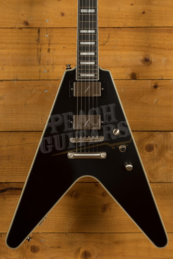 Epiphone Flying V Prophecy Black Aged Gloss - Peach Guitars