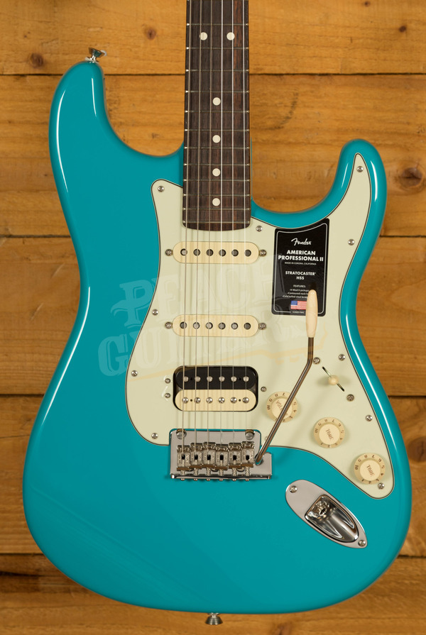 Fender Professional II Stratocaster HSS Miami Blue Rosewood - Peach Guitars