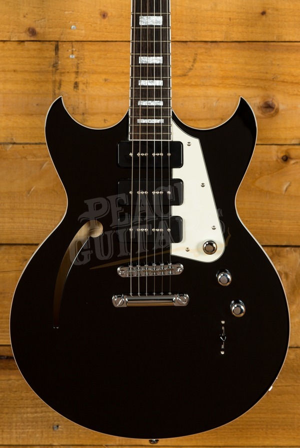 Reverend Manta Ray 390 - Midnight Black - Peach Guitars