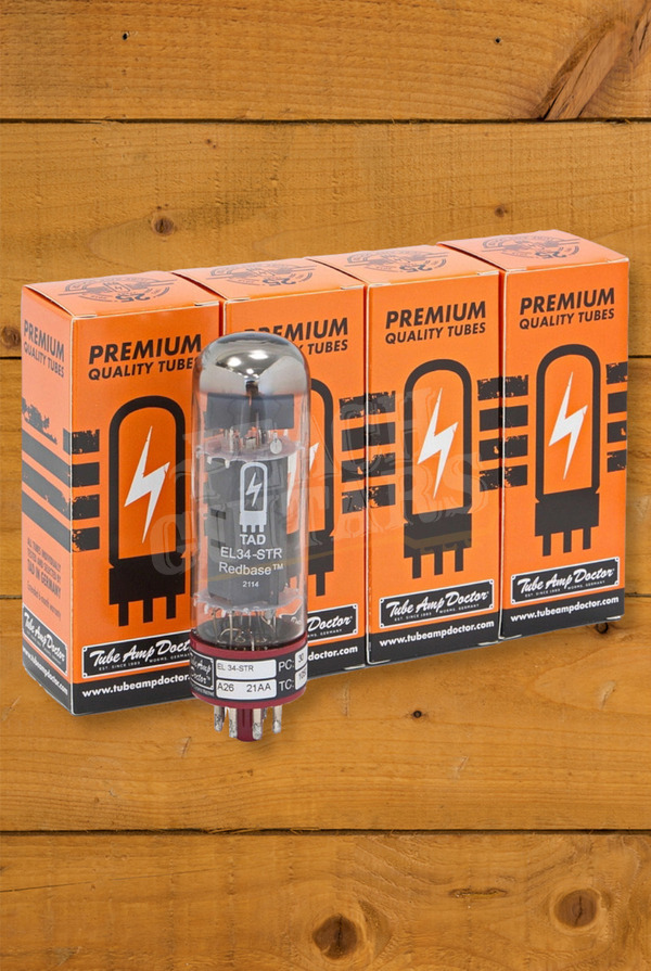 TAD Premium Selected Power Valves | EL34-STR Redbase - Matching Quartet