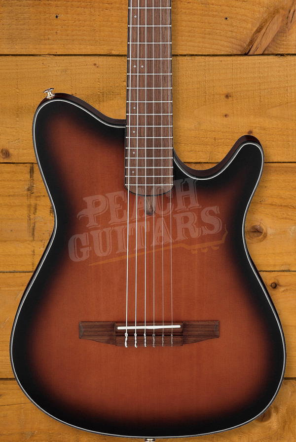 Ibanez FRH Acoustic Guitars | FRH10N - Electro-Nylon - Brown Sunburst Flat