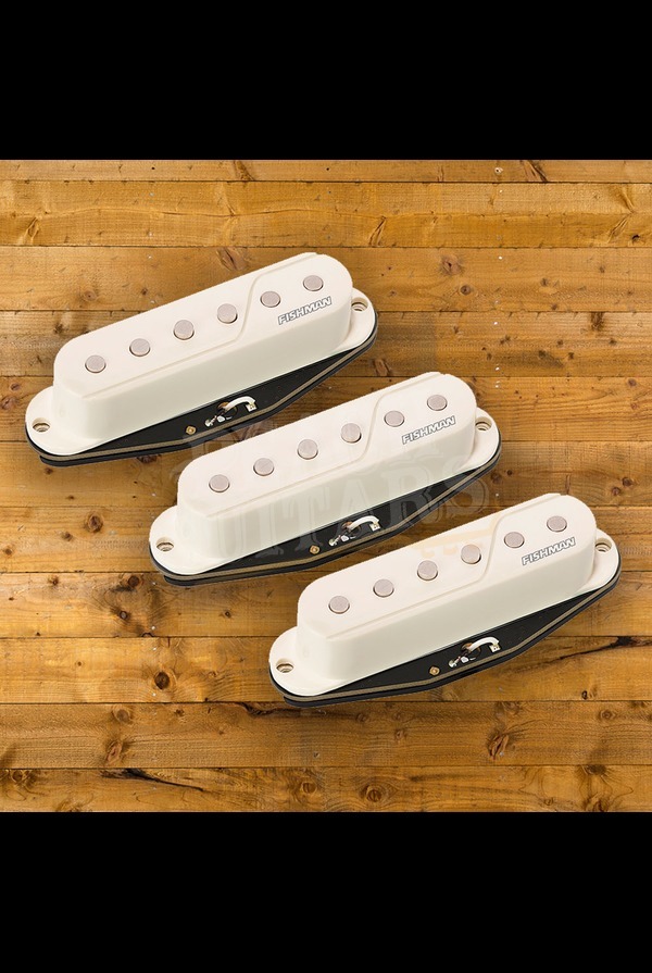 Fishman Fluence Single Width Pickups for Strat, Set of 3, White