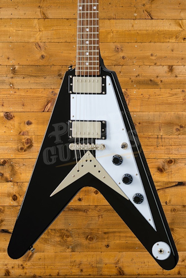 Epiphone Flying V Ebony - Peach Guitars