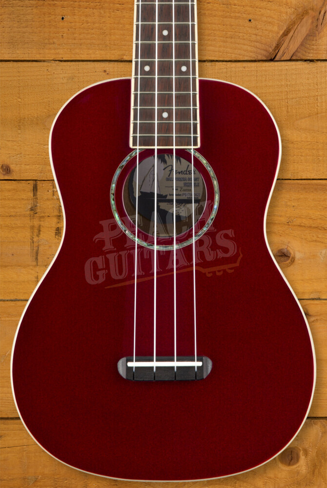 Fender Zuma Classic Concert Ukulele | Candy Apple Red