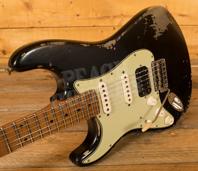 Fender Custom Shop '58 Strat HSS Heavy Relic Black Left Handed