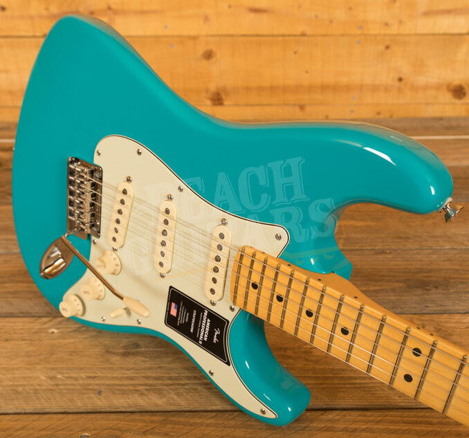 Fender Professional II Stratocaster Miami Blue Maple - Peach Guitars