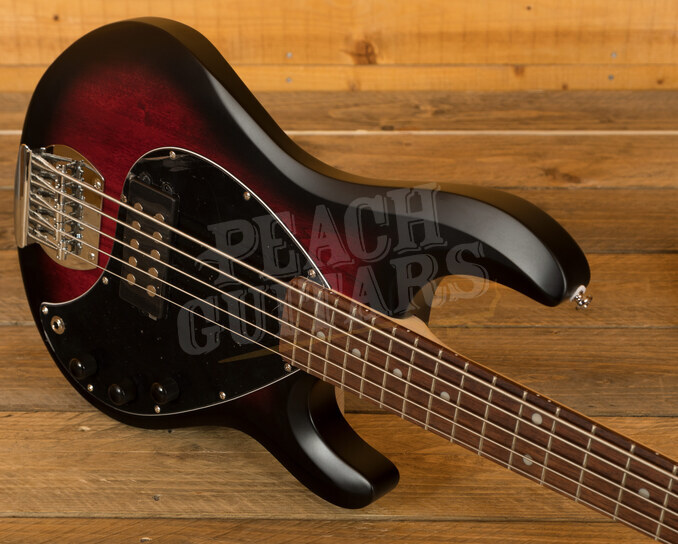 Sterling by Music Man Sub Ray 5 Ruby Red Burst Satin