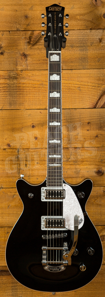 Gretsch G5445T Electromatic Double Jet Black with Bigsby - Peach Guitars