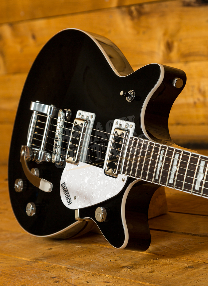 Gretsch G5445T Electromatic Double Jet Black with Bigsby - Peach Guitars