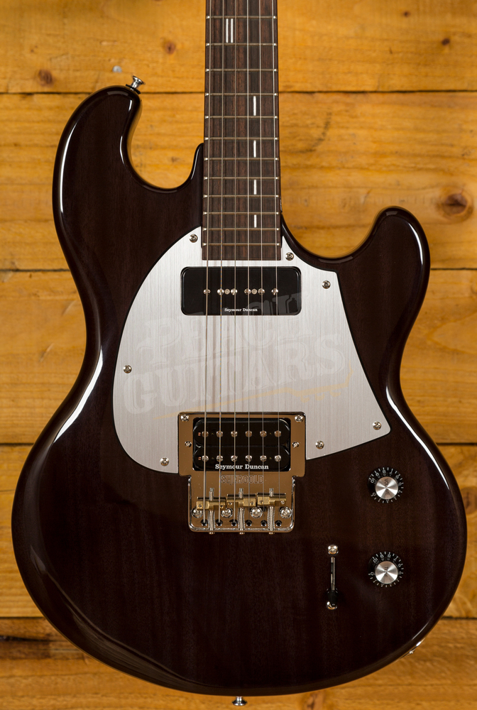 Shergold Masquerader P90-H - Black - Peach Guitars