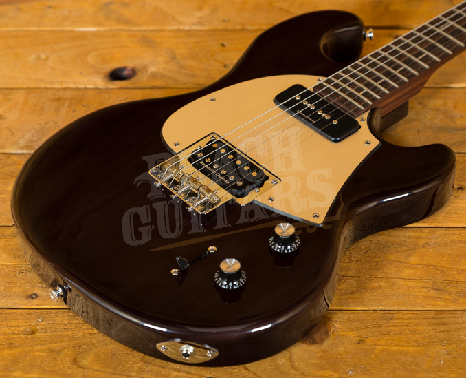 Shergold Masquerader P90-H - Black - Peach Guitars