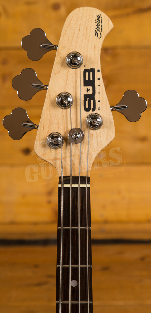 Music Man Sterling Sub Ray 4 Bass - Ruby Red Burst - Peach Guitars