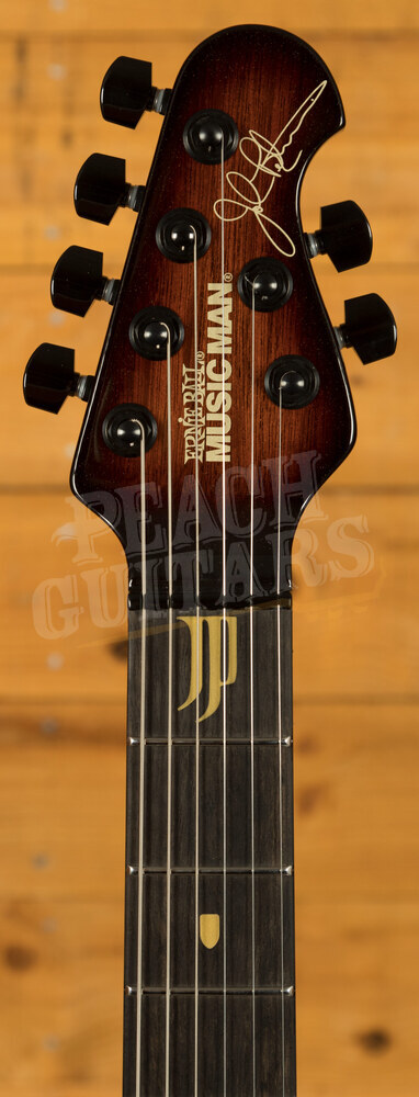 Music Man JP6 20th Anniversary Honey Butter Burst Ebony - Peach Guitars