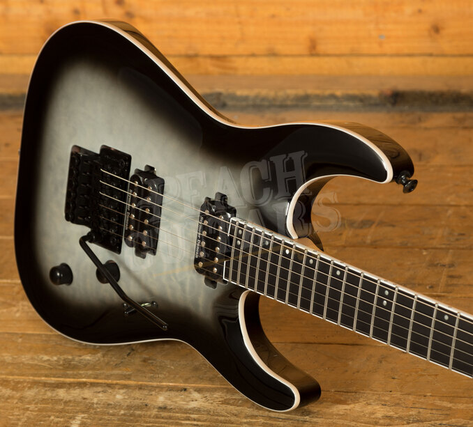 Jackson Pro Plus Series Dinky DKAQ | Ebony - Ghost Burst