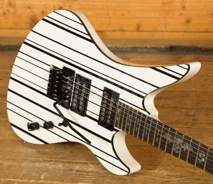 Schecter Synyster Standard | Gloss White w/Black Pinstripes