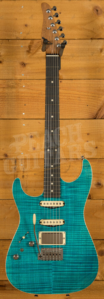 Tom Anderson Drop Top Left Handed | Bora Bora Blue Gloss w/ Binding
