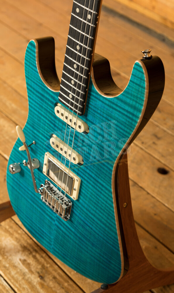 Tom Anderson Drop Top Left Handed | Bora Bora Blue Gloss w/ Binding