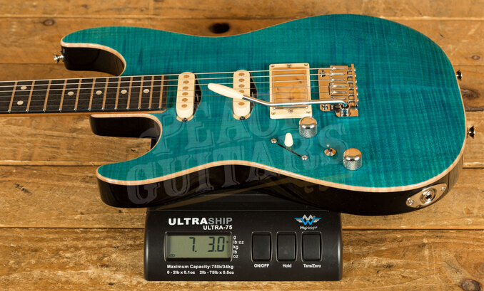 Tom Anderson Drop Top Left Handed | Bora Bora Blue Gloss w/ Binding