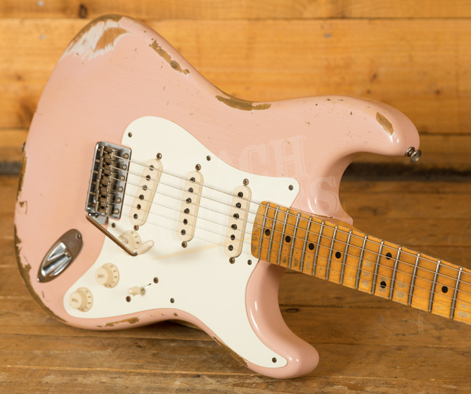 Fender Custom Shop 56 Relic Strat Shell Pink Used - Peach Guitars