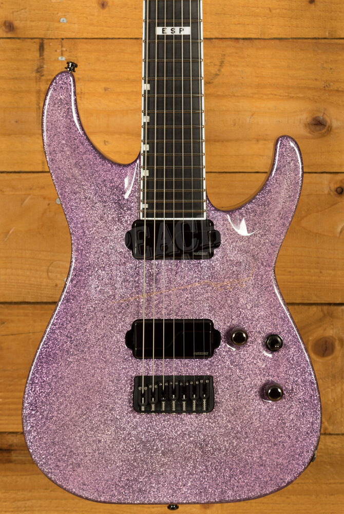 ESP E-II Horizon NT-7B Hipshot | Baritone - 7-String - Purple Sparkle