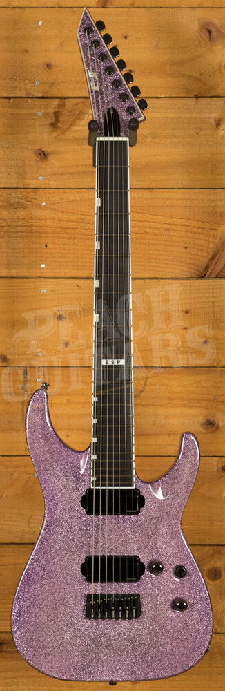 ESP E-II Horizon NT-7B Hipshot | Baritone - 7-String - Purple Sparkle