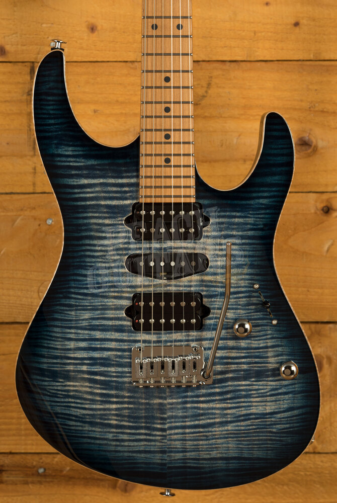 Suhr Modern Plus Faded Trans Whale Blue Burst Maple