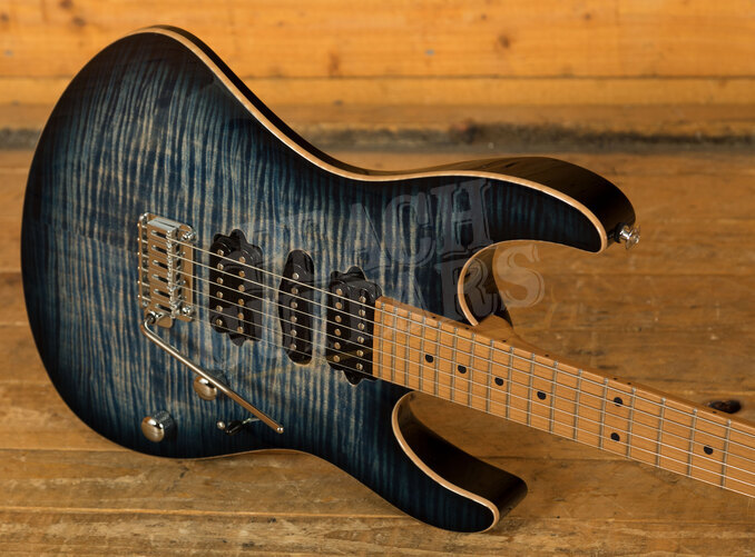 Suhr Modern Plus Faded Trans Whale Blue Burst Maple