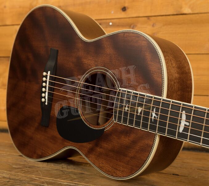 PRS SE P20E Parlor w/Piezo - Satin Mahogany - Peach Guitars