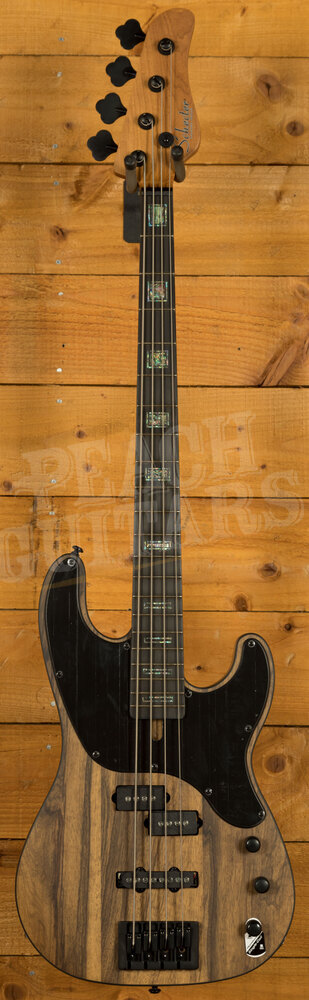 Schecter Bass Model-T 4 Exotic Black Limba | Natural Satin