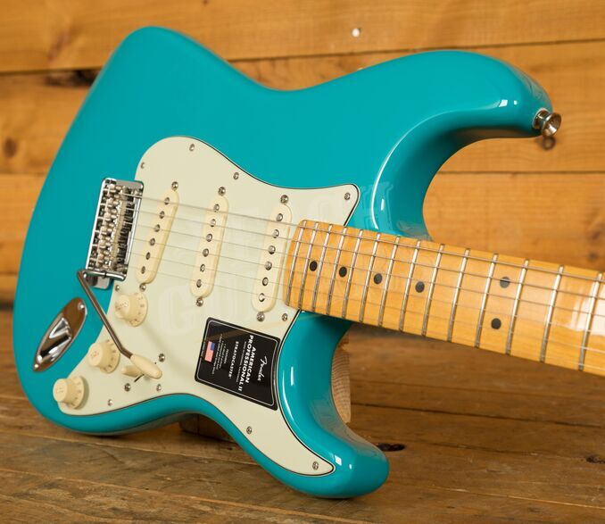 Fender Professional II Stratocaster Miami Blue Maple - Peach Guitars