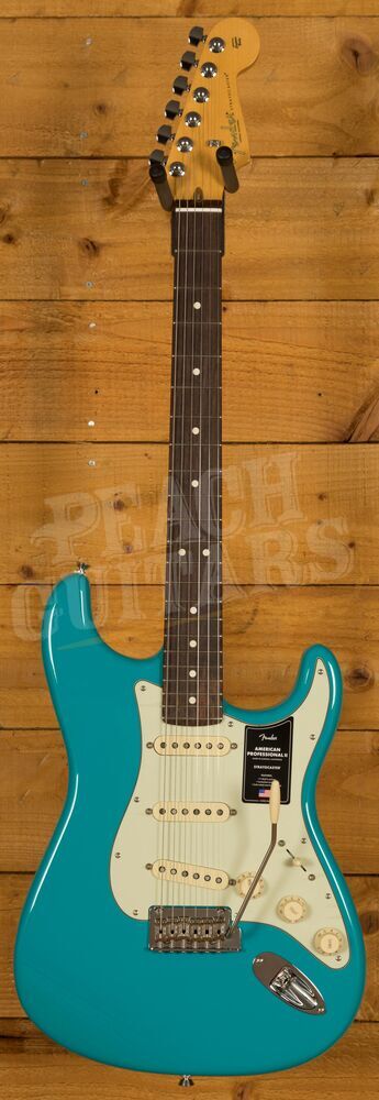 Fender Professional II Stratocaster Miami Blue Rosewood - Peach Guitars
