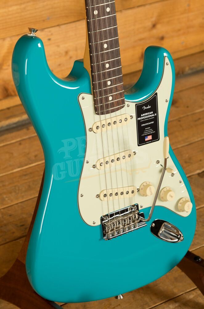 Fender Professional II Stratocaster Miami Blue Rosewood - Peach Guitars