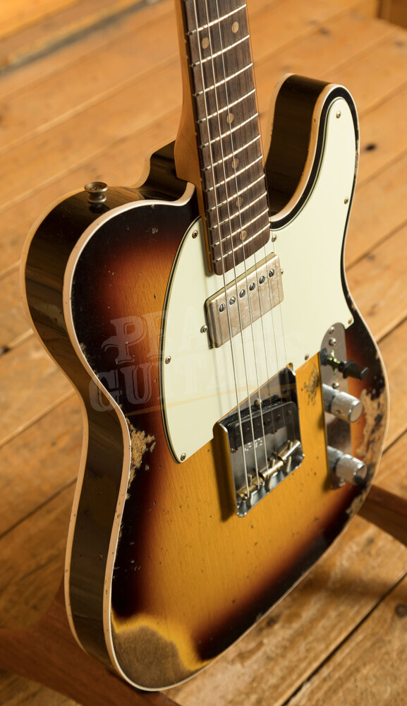 Fender Custom Shop 62 Telecaster Custom HS Heavy Relic 3-tone Sunburst