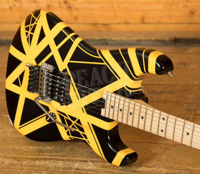 EVH Striped Series | Maple - Black w/Yellow Stripes